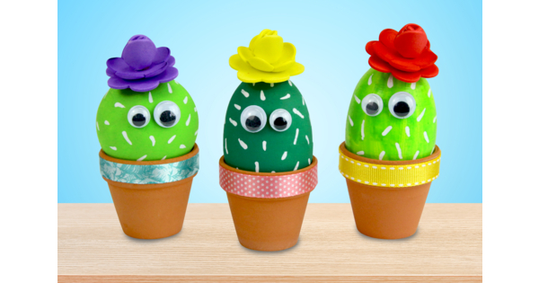 Cactus dans un pot en terre cuite - Activités manuelles peinture