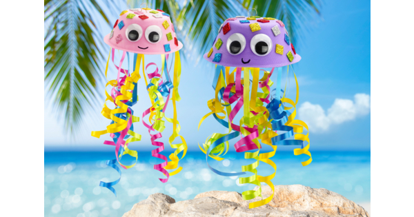 Les petites méduses multicolores - Activités manuelles océan