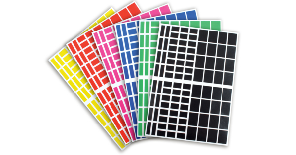 Gommettes rectangles - 1728 pcs - Gommettes formes assorties