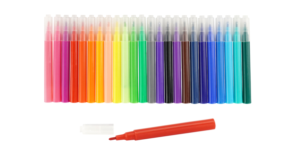 Mini feutres - 24 couleurs - Feutres pointes moyennes : l'outil ...