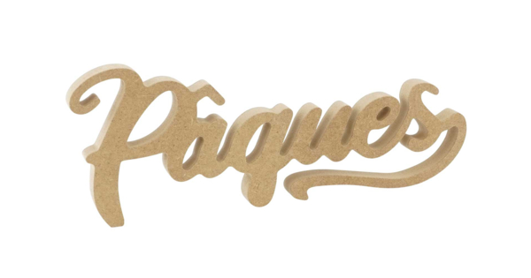 Mot "Pâques" en bois à poser - Supports de Pâques à décorer