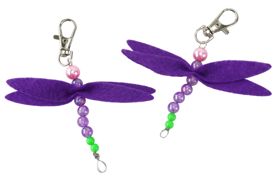 Kit porte-clés libellule - 4 pièces - Porte-clés