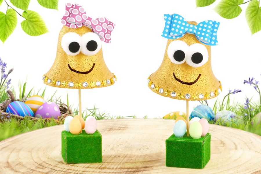 Cloches de Pâques rigolotes en polystyrène - Activités manuelles DIY Pâques