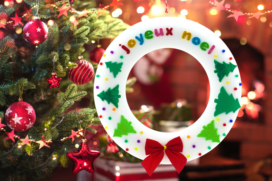 Couronne En Polystyrene De Noel