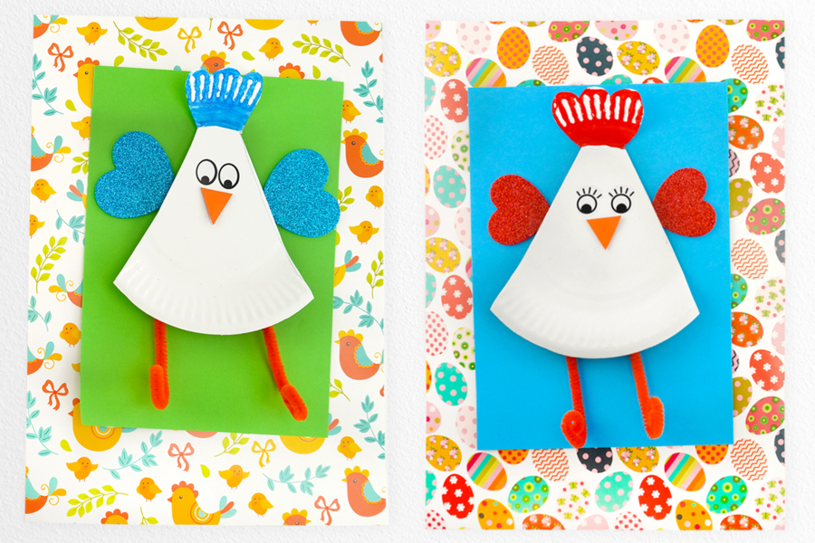 Tableau poule de Pâques - Activités manuelles DIY Pâques
