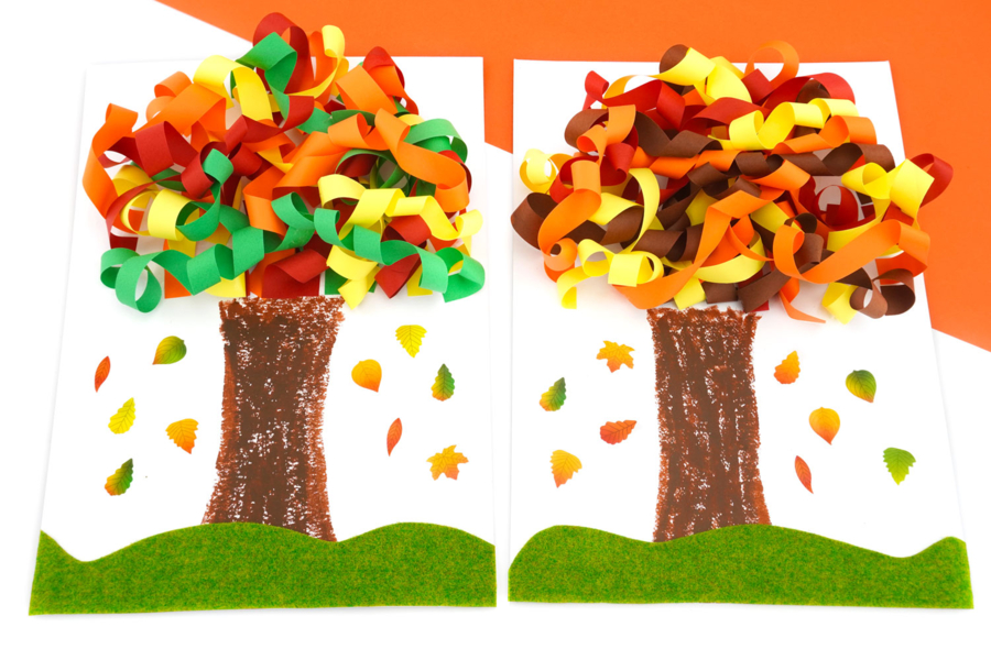 Arbre d'automne en papier roulé - Activités manuelles Automne