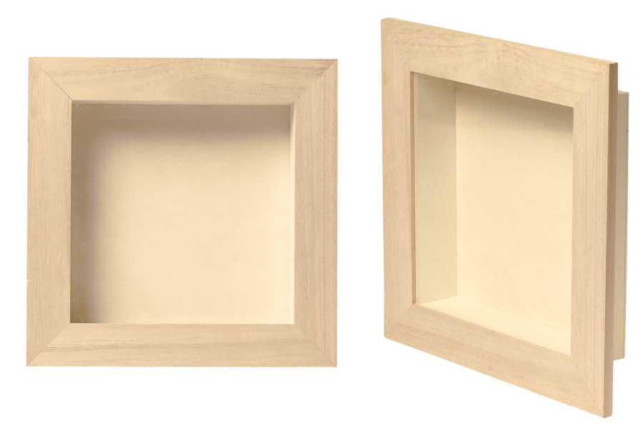 Cadre vitrine en bois - Cadres photos en bois