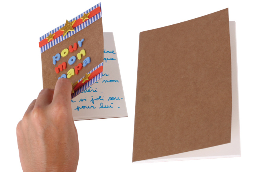 Carnet blanc, couverture kraft - Albums et carnets