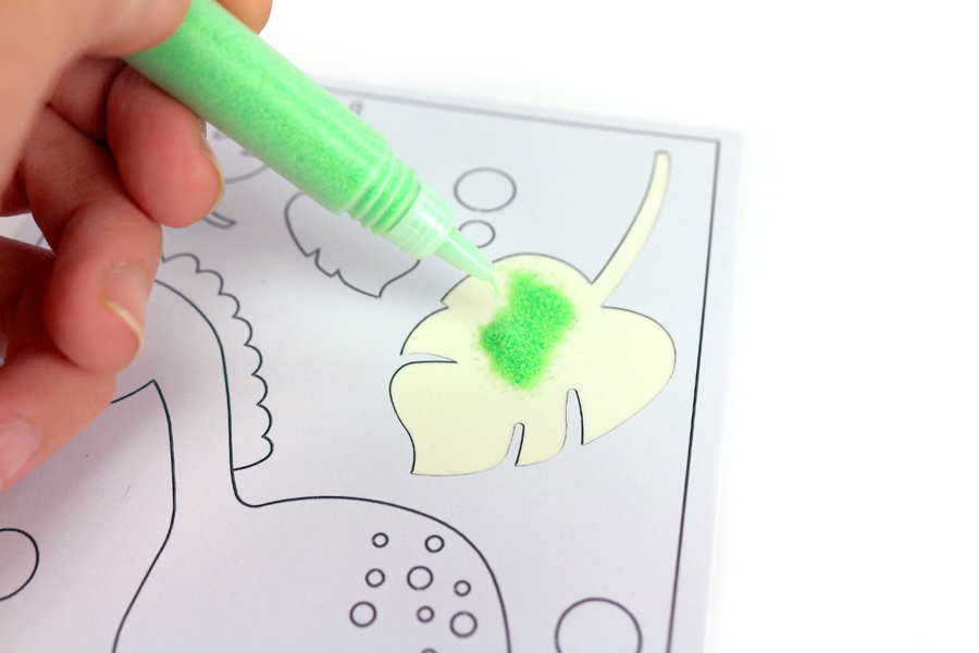 Cartes à sabler, thème animaux- 6 cartes - Sables colorés