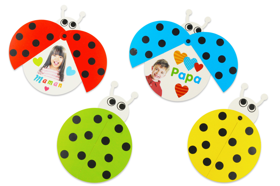 Kit cartes mobiles coccinelles - 6 cartes - Kits clés en main