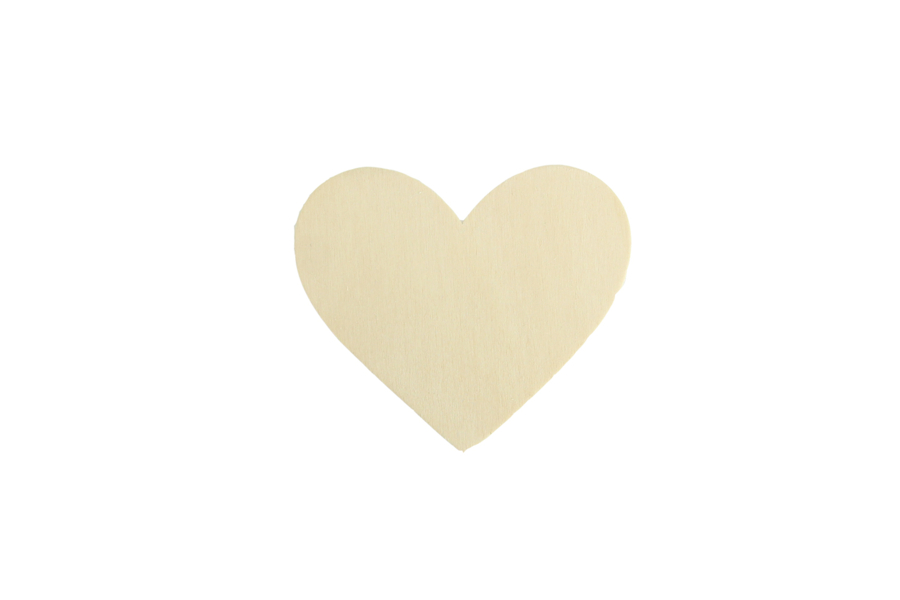Coeur en bois naturel - 10 pièces - Déco en bois brut