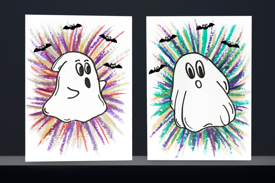 Silhouettes de fantômes - Activités manuelles Halloween