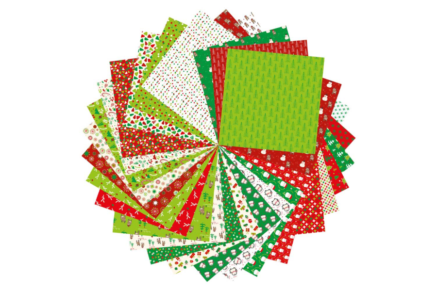 Papiers Origami Noël - 60 feuilles - Papiers Origami
