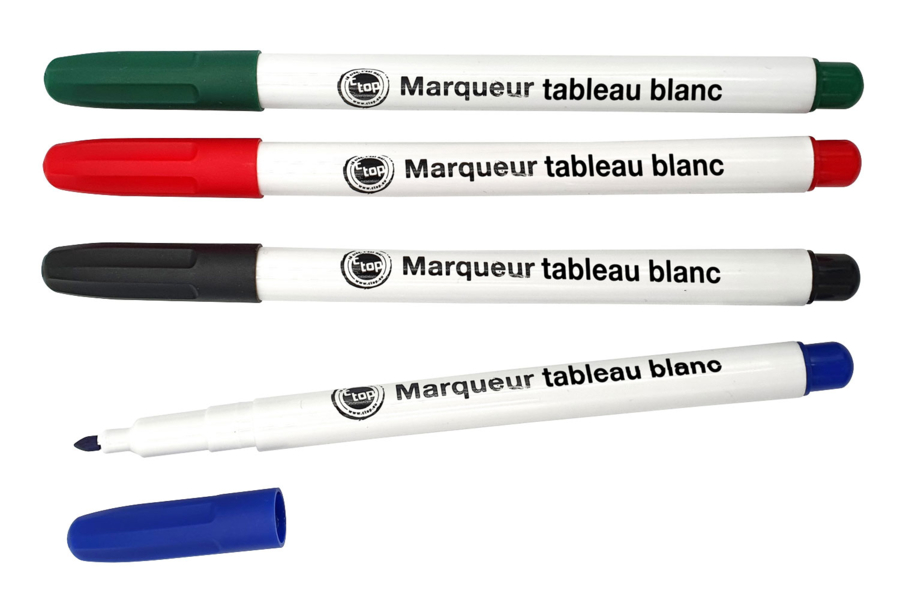 Feutres effaçables pour tableau blanc - 4 feutres - Feutres effaçables