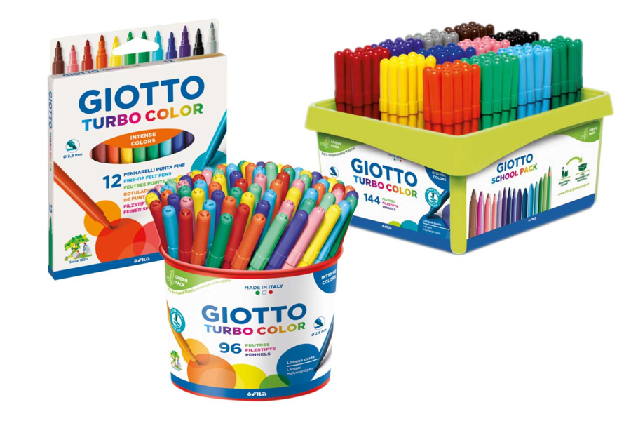 Feutres Giotto Turbo Color - Pointe moyenne - Feutres pointes moyennes