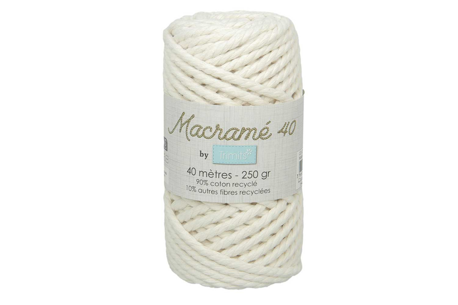 Fil macramé Ø 5 mm- Bobine de 40 mètres - Fils pour macramé