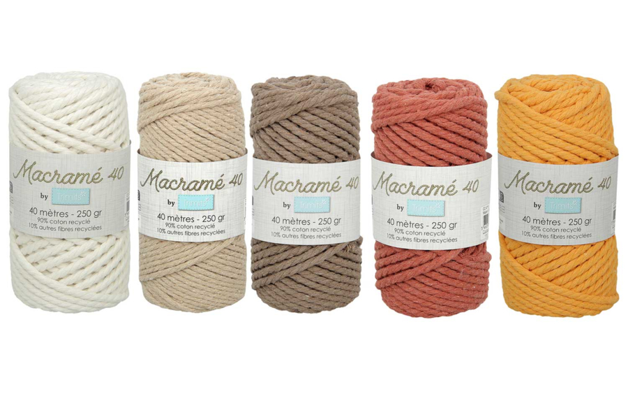 Fil macramé Ø 5 mm- Bobine de 40 mètres - Fils pour macramé
