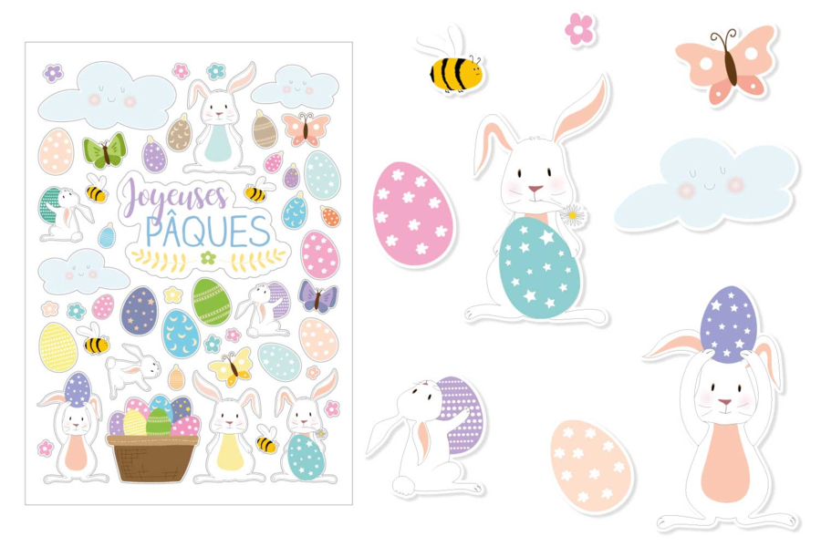Gommettes de Pâques + décor - Kits créatifs gommettes