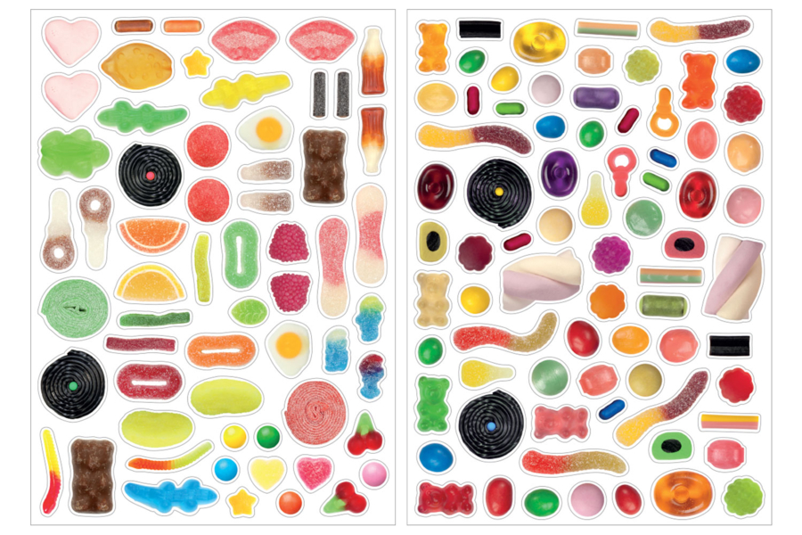 Gommettes Bonbons -135 pcs - Gommettes Réalistes