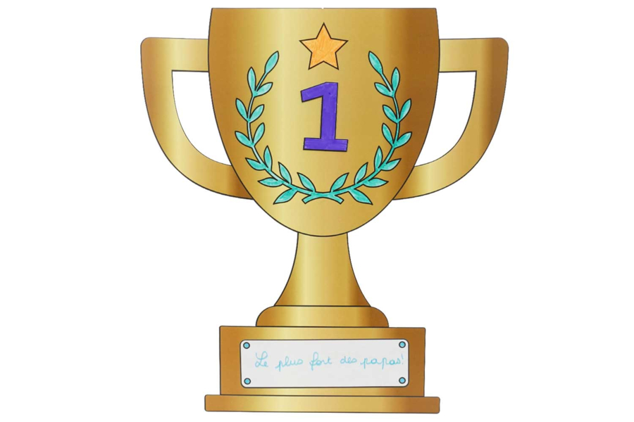 Grands trophées à décorer - 6 pièces - Coloriage
