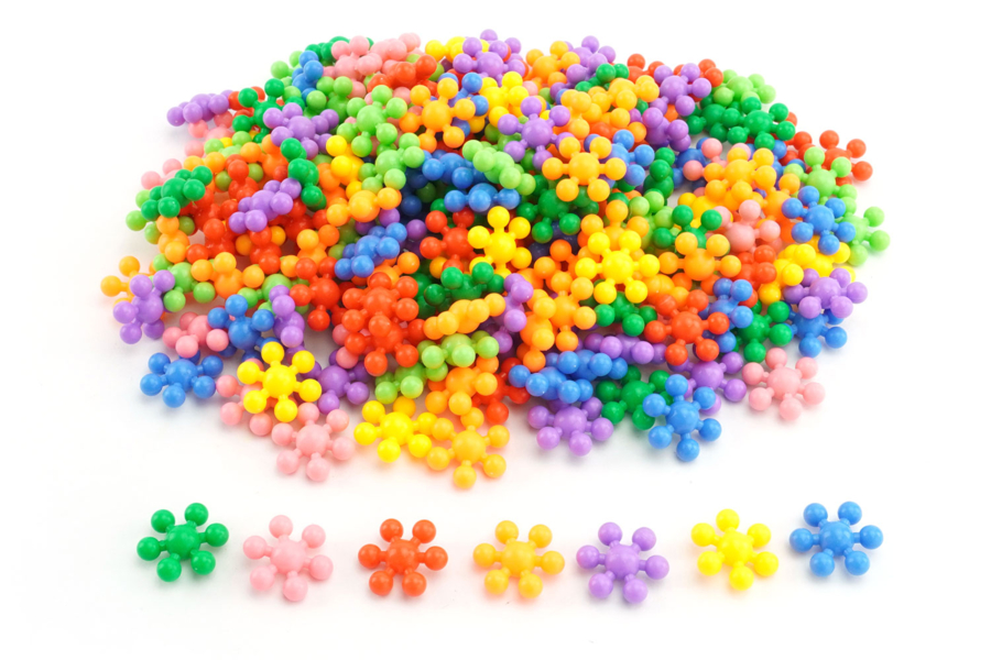 Kit de construction à emboîter - Environ 200 pièces colorées - Jeux de ...