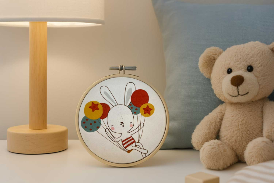 Kit broderie partielle Lapin - Kits Mercerie