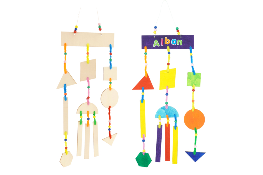 Kit mobiles décoratifs - 6 mobiles - Suspensions décoratives en bois