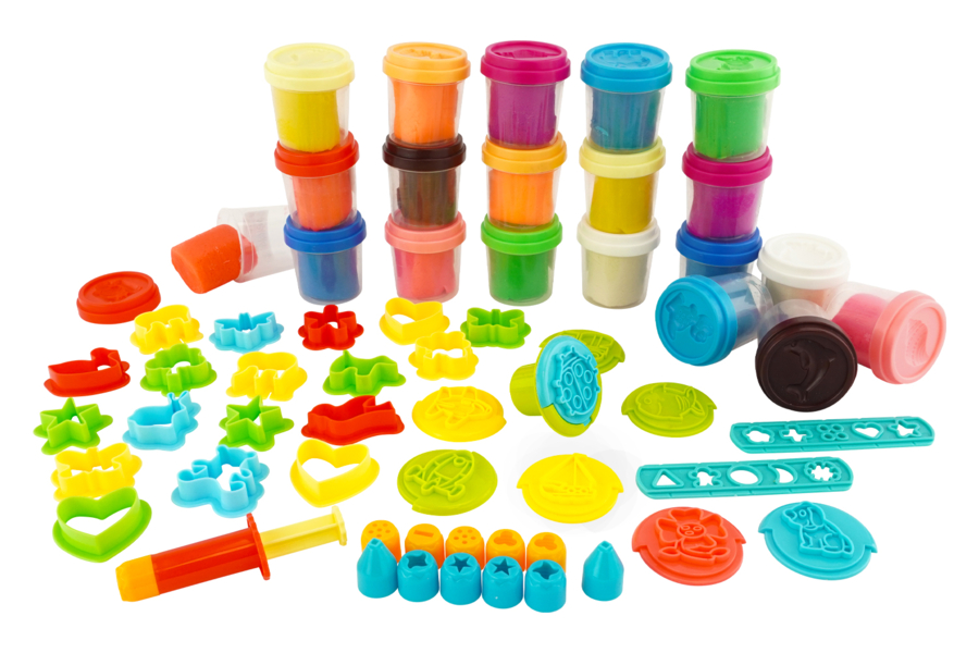 Maxi kit de 20 pâtes à modeler + 42 accessoires - Pâtes à modeler bébé