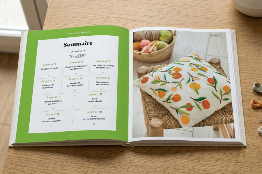 Livre : Apprendre la broderie en 10 leçons - Livres de Mercerie créative