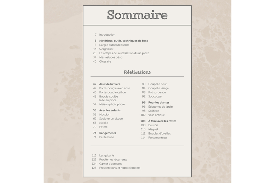 Livre : Modelage et argile sans cuisson - Livres et Kits de modelage