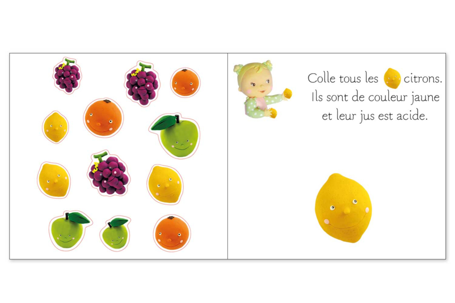 Livre : gommettes bébé, les fruits - Gommettes Pédagogiques