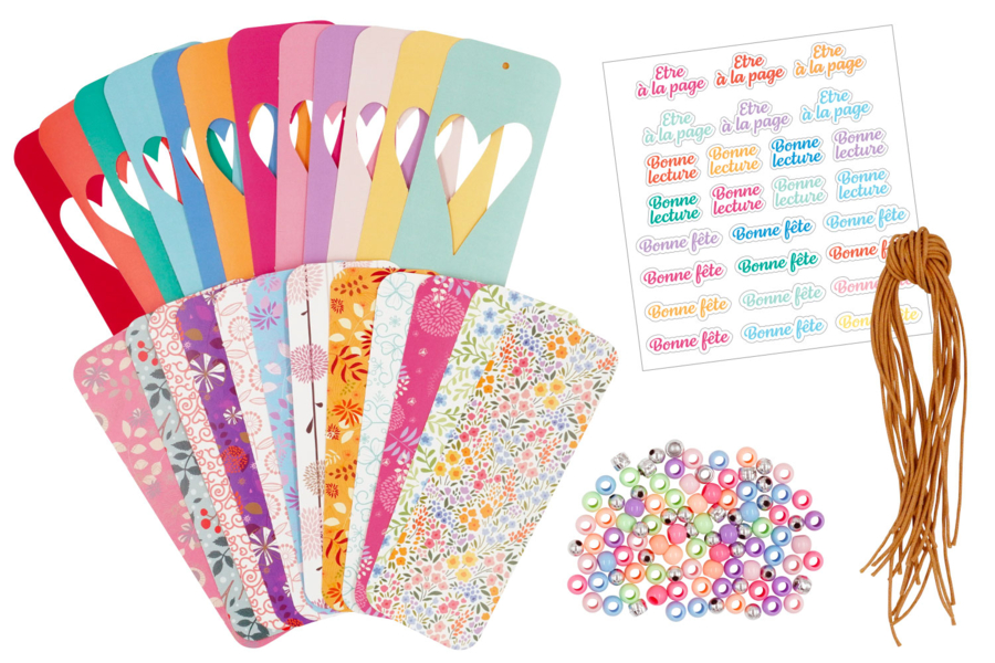 Kit marque-pages poétiques - 12 pièces - Kits créatifs en Papier
