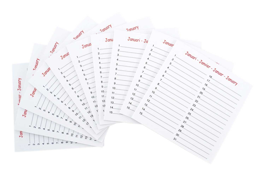 Mini blocs calendriers - 10 pièces - Albums et carnets