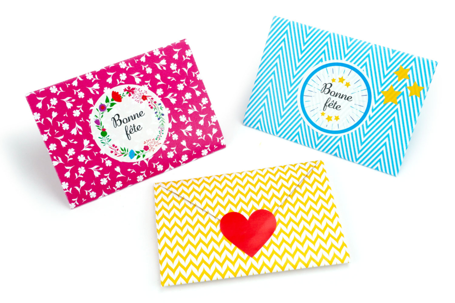 Kit mini cartes enveloppes surprises - 6 cartes - Cartes Fête des mères