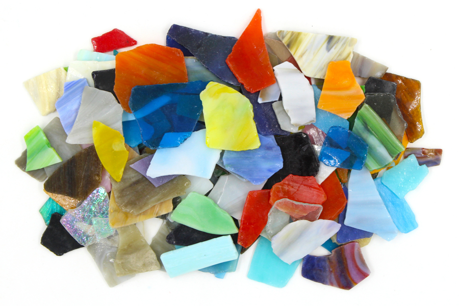 Mosaïques multicolores en verre poli - 2 kg - Mosaïques en verre
