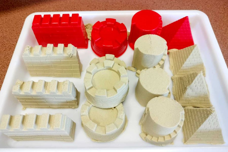 Moules châteaux de sable - Sable à modeler - Modelage et moulage