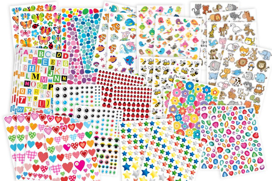 Maxi lot gommettes "Fantaisie" - 3170 pcs - Méga packs créatifs