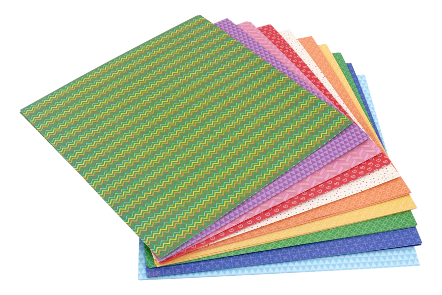 Papier origami à motifs - 50 feuilles - Papiers Origami