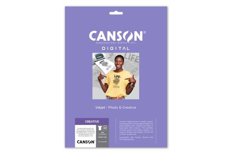 Papier transfert pour textile clair - 10 feuilles - Papiers transfert