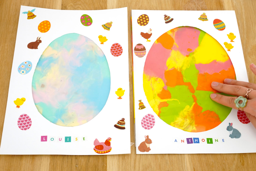 Peinture propre œufs de Pâques - Activités manuelles DIY Pâques