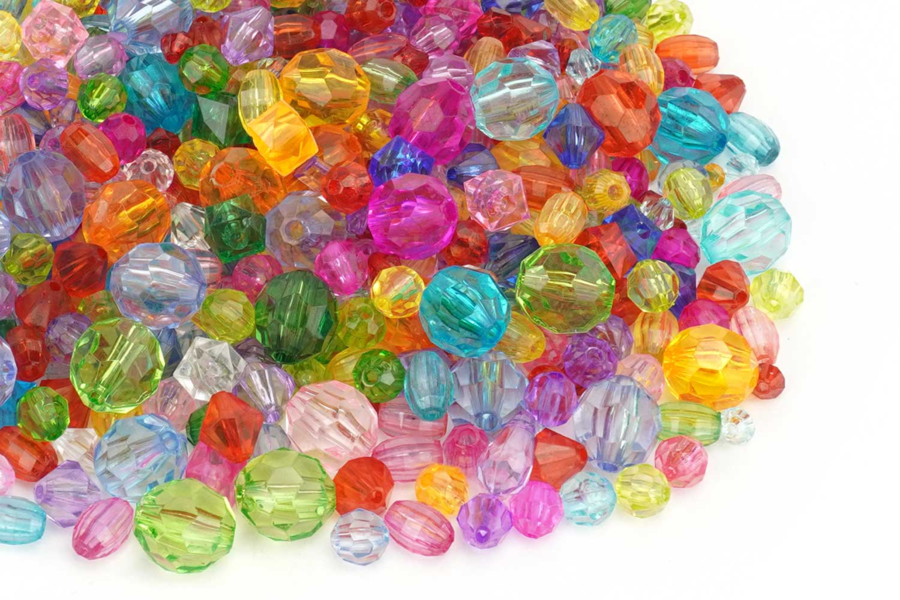 Perles à facettes "cristal" - 500 perles - Perles Acrylique