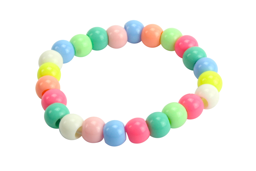 Perles en plastique pastel - 300 perles - Perles enfant