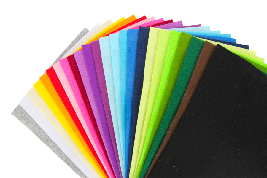 Feutrine legère, 20 x 30 cm - 24 feuilles - Feuilles de feutrine