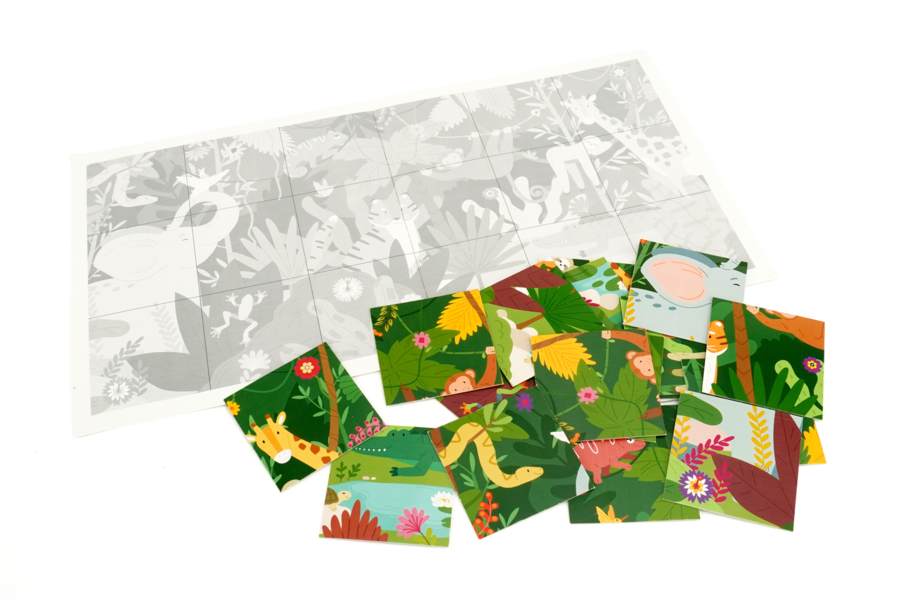 Tableau puzzle en carte forte - 18 pièces - Puzzles