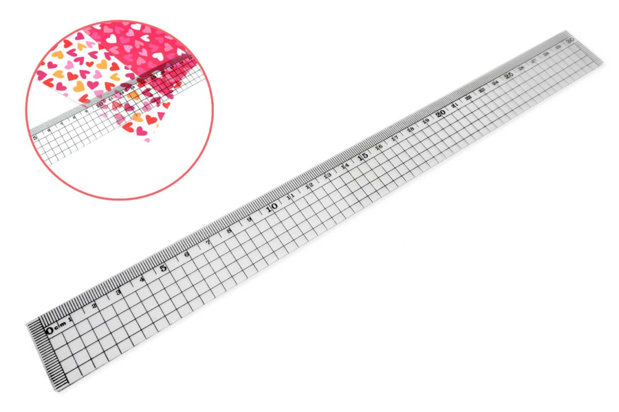 Règle quadrillée et graduée - 30 cm - Cutters, massicot