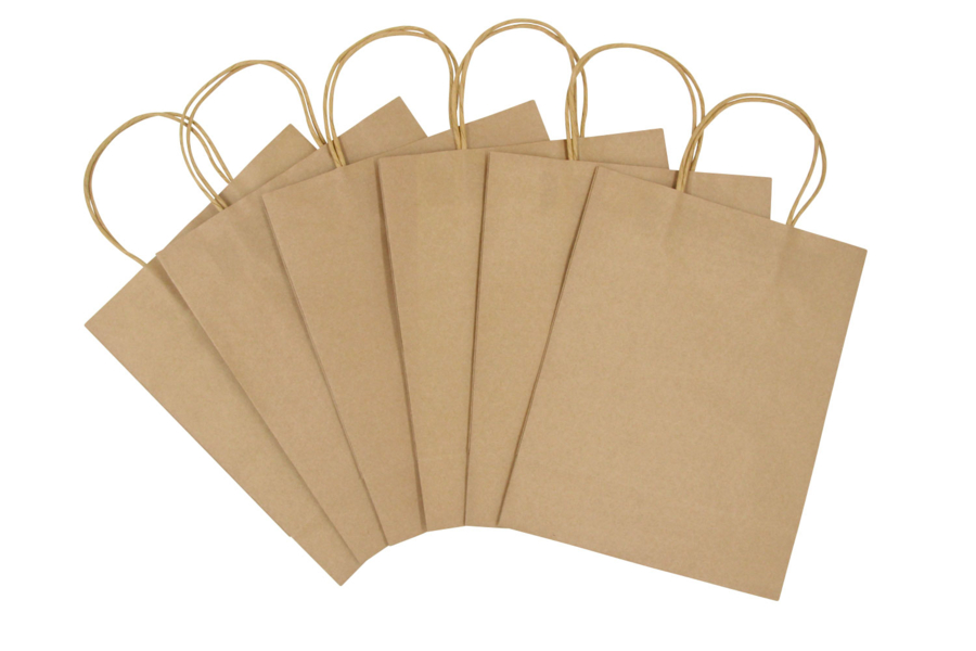 Sacs en kraft Naturel - 6 pcs - Papier kraft et liège
