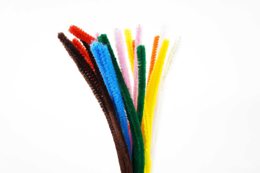 Fil chenille multicolore 30 cm - 24 pièces - Chenilles, cure-pipe