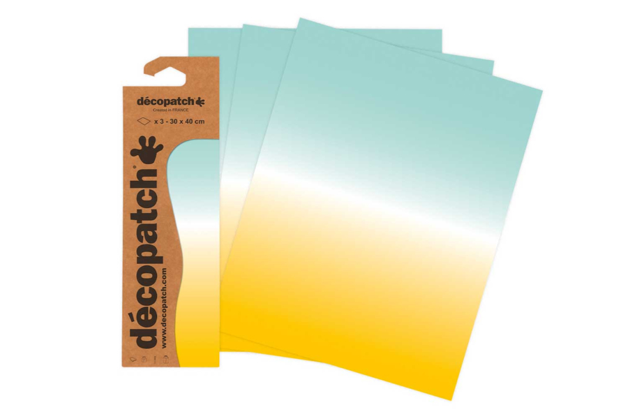 Papier Décopatch "Horizon" - 3 feuillesN° 921 - Papiers Décopatch