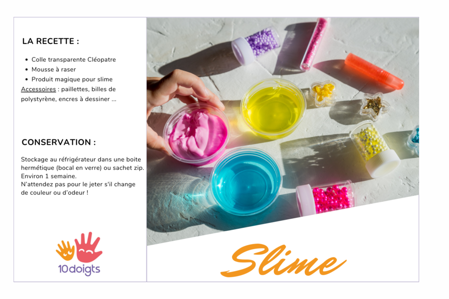 SLIME - recette facile et inratable ! - Activités manuelles modelage