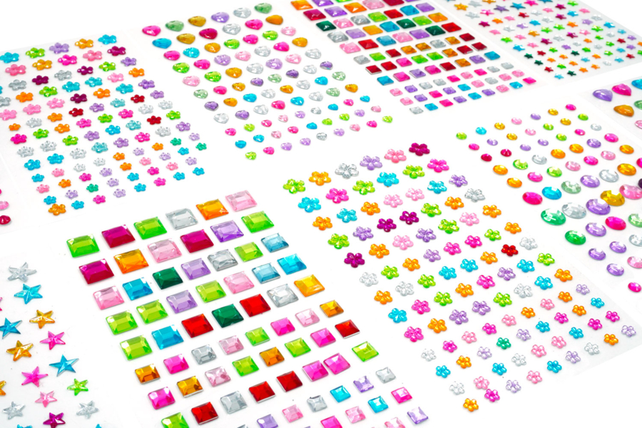 Méga lot strass adhésifs - 900 pcs - Strass autocollants